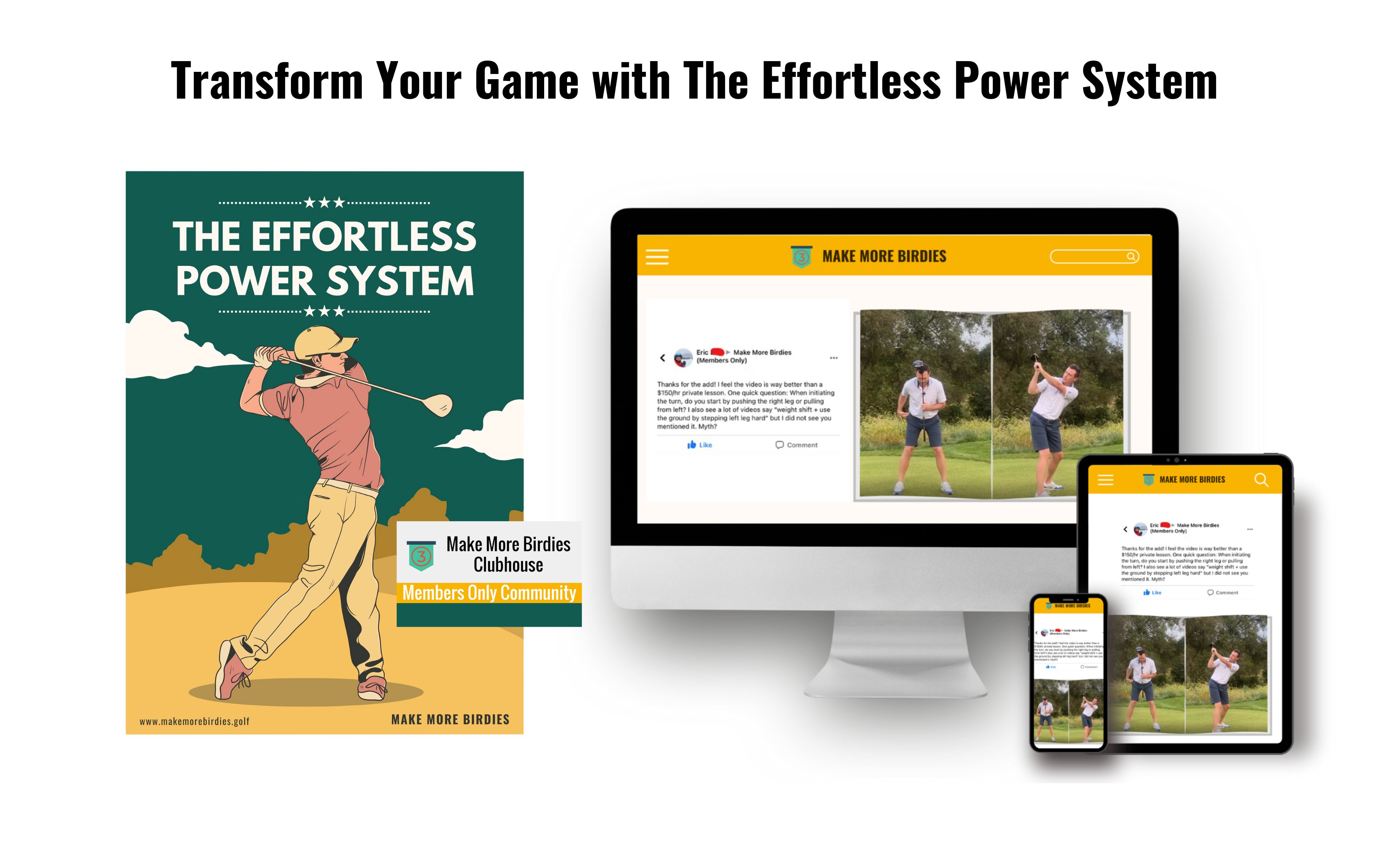 Make More Birdies | Best Online Golf Course - The Effortless Power System